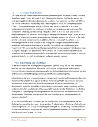 Meeting the Challenge of Vivek Kundra's 25 Point Plan | PDF