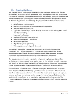 Meeting the Challenge of Vivek Kundra's 25 Point Plan | PDF