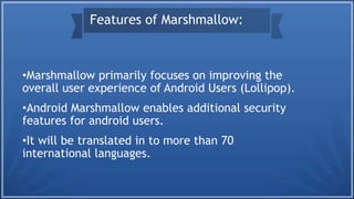 Android Marshmallow | PPT