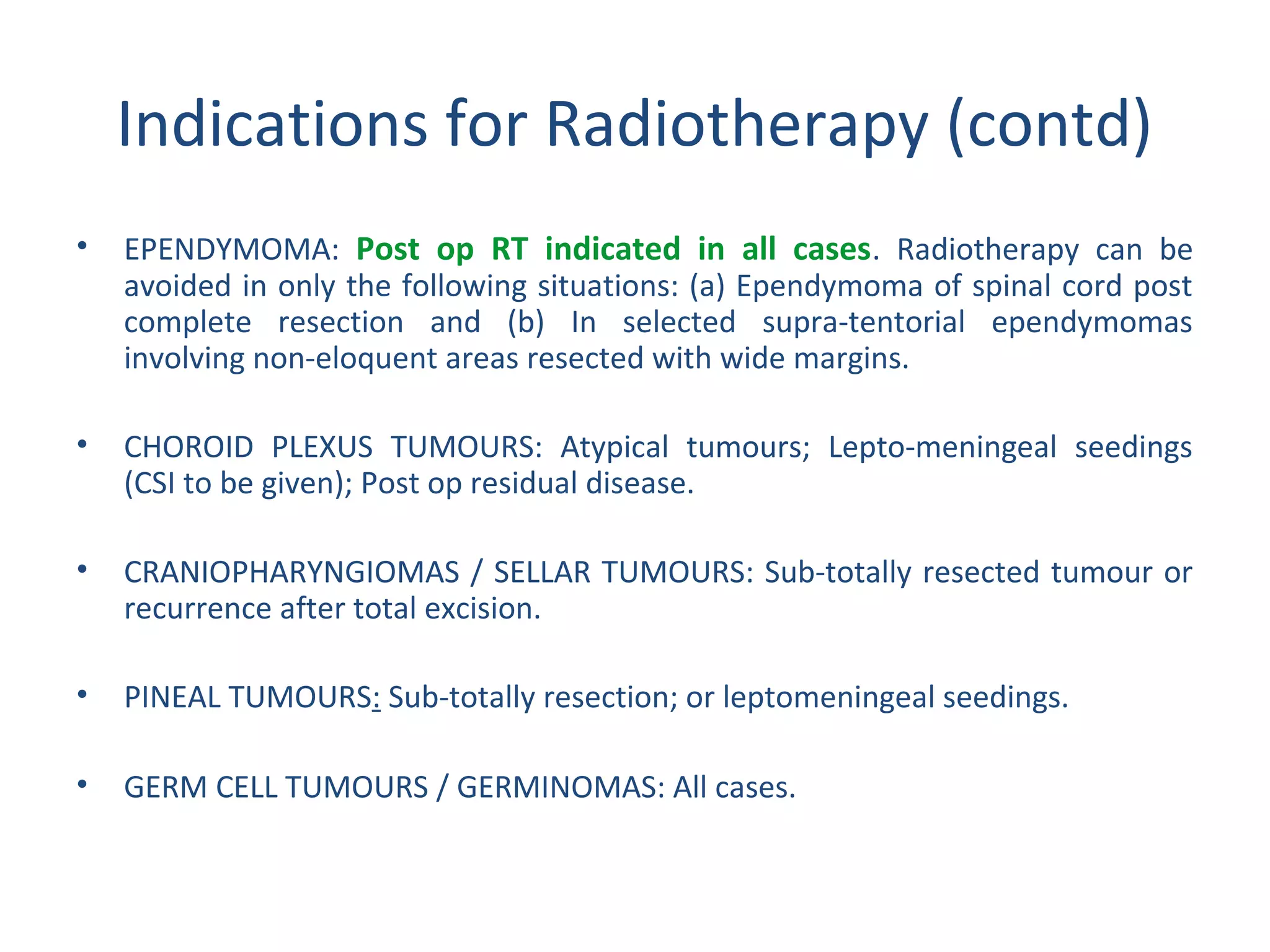 Radiotherapy plan evaluation in brain tumours | PPT