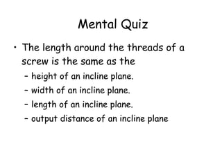 Plane,wedge,screw | PPT