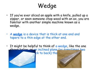Simple Machines Wedge