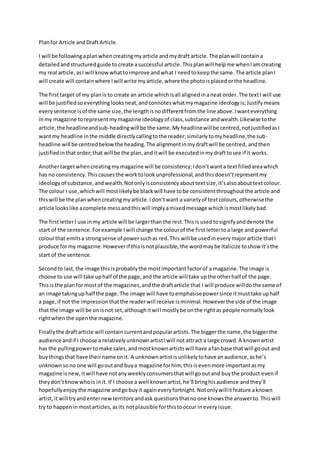 Plan for article and draft article | DOCX