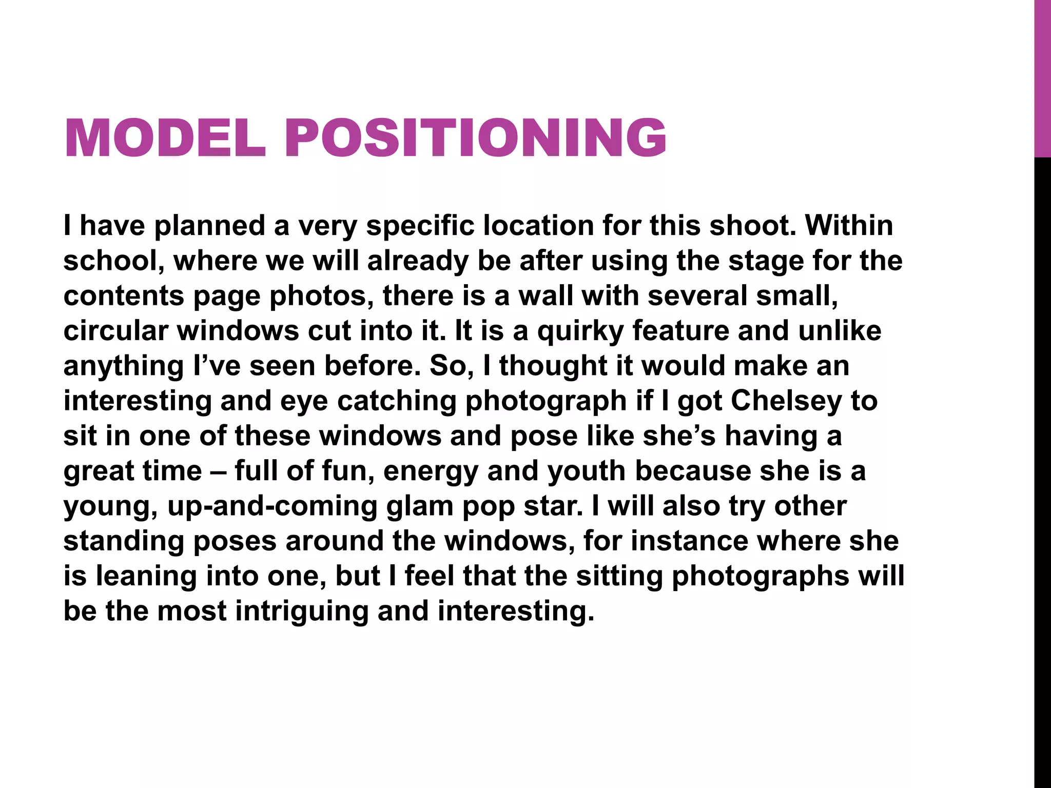 Plan for Photo Shoot - Double Page Spread | PPTX