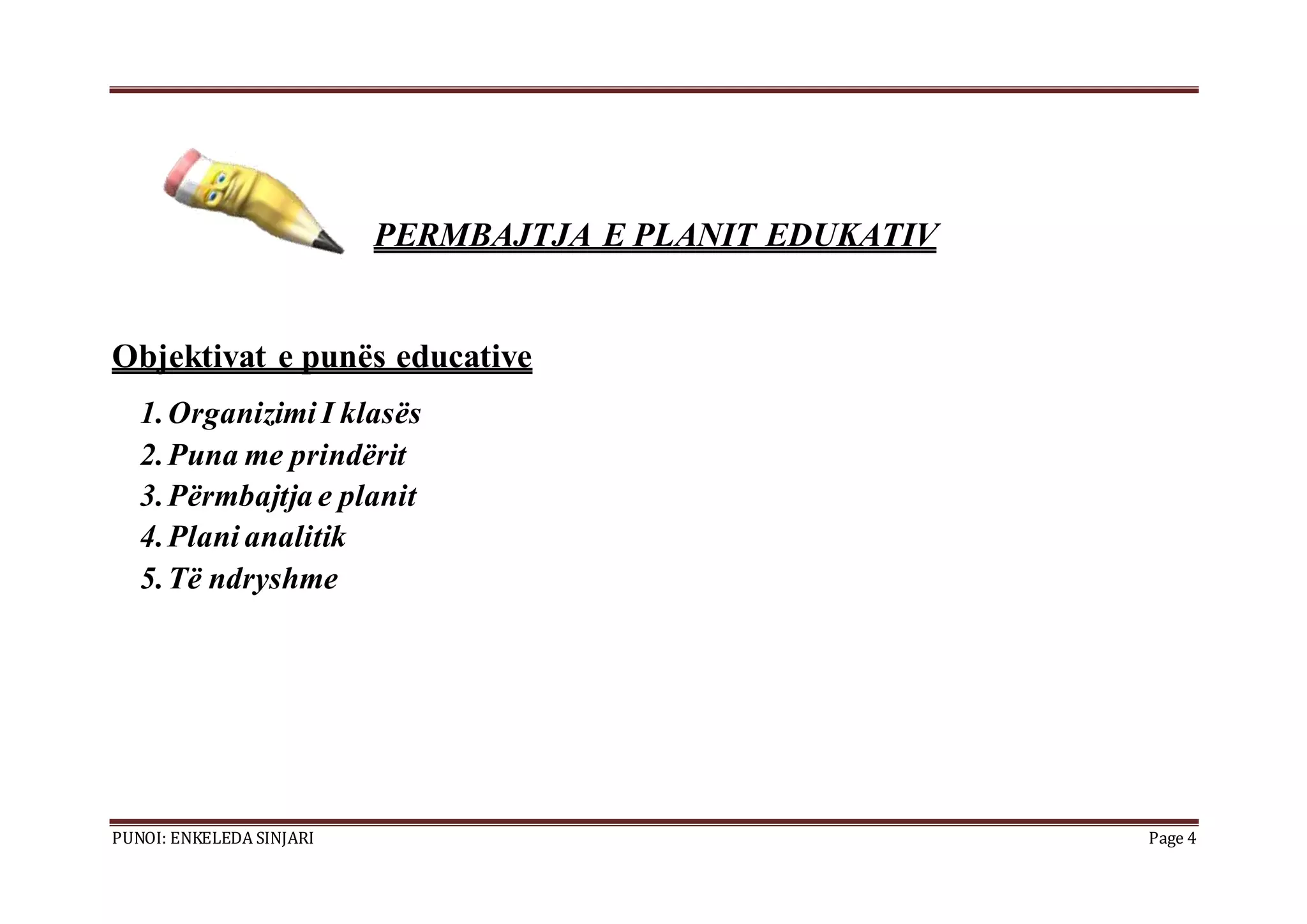 Plani edukativ 2016 2017 | DOCX