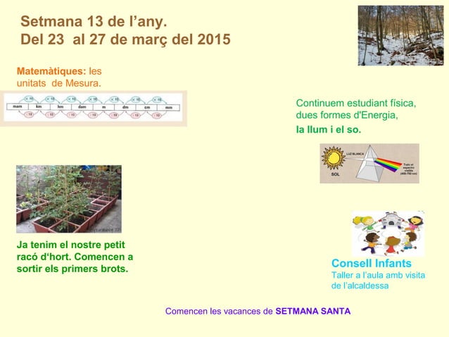 Planificació 25a setmana (13) 14 15 | PPT