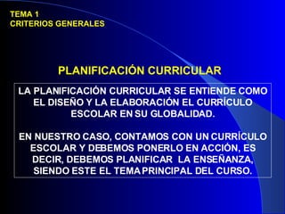 PlanificacióN Curricular | PPT