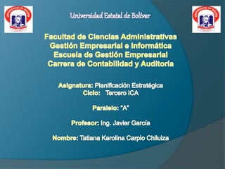 Planificación esquema del proyecto | PPTX