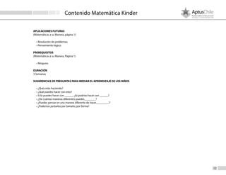 Planificación kínder-matemática | PDF