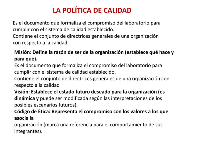 Planificación del Sistema de Calidad | PPT