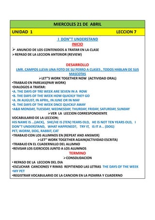 Planificacion clases a clase de texto ingles 5º año it's my turn | PDF