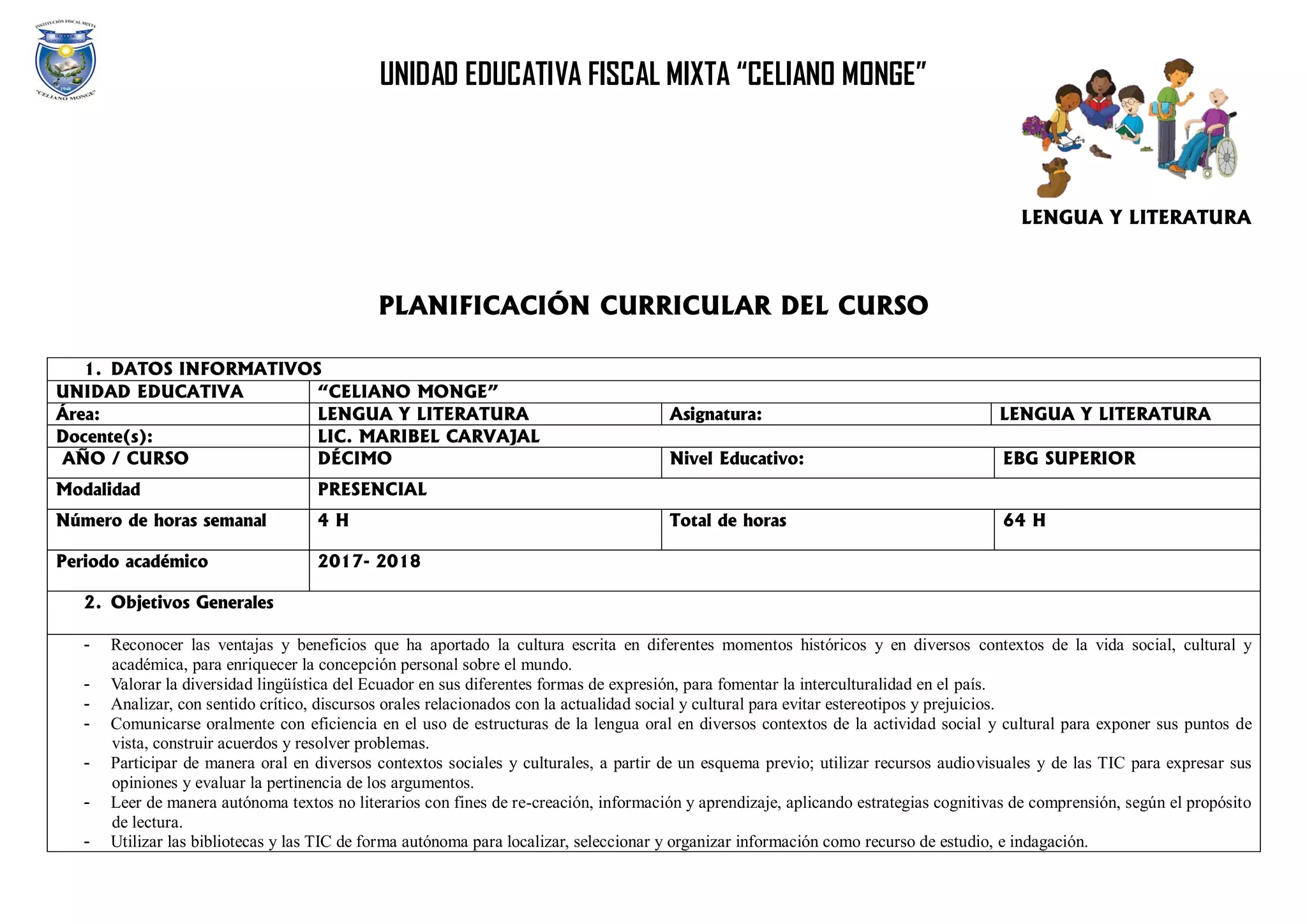 Planificacion curricular del curso | PPT