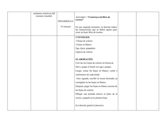 Planificación diaria LA RECETA. 6TO GRADO.docx