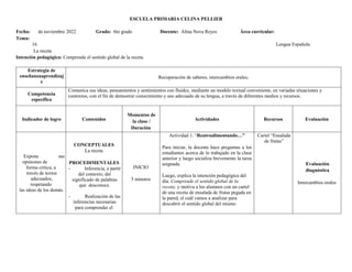 Planificación diaria LA RECETA. 6TO GRADO.docx