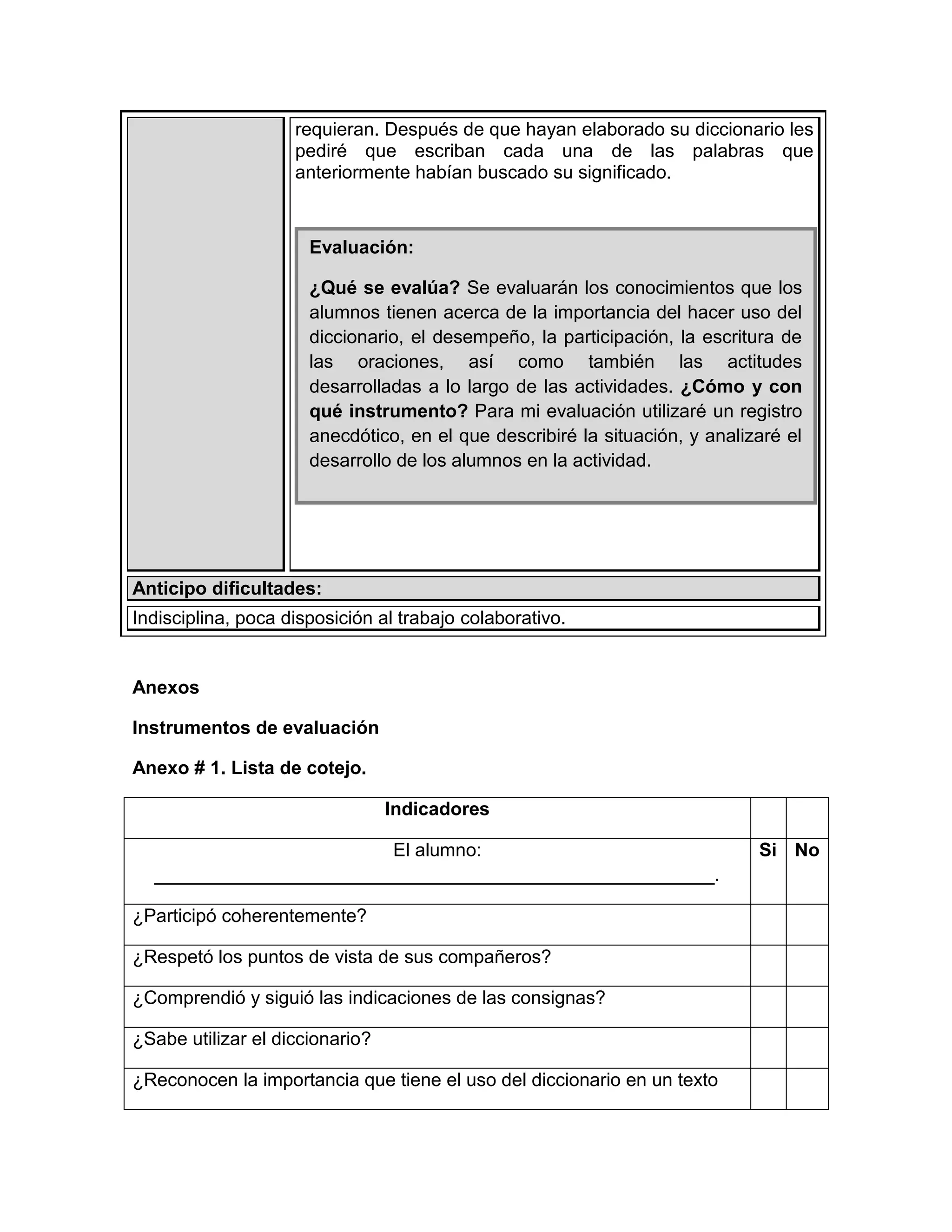 Planificacion español, 2do grado, leccion 12 | DOCX | Educational ...