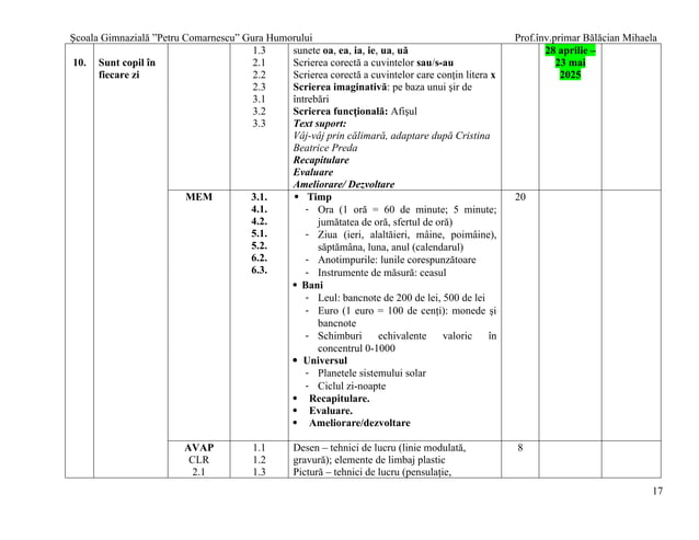 PLANIFICARE ANUALĂ INTEGRATĂ CLASA A II-A 2024-2025 Bălăcian.docx