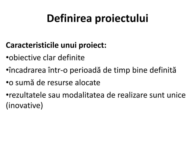 Planificarea proiectelor | PPT