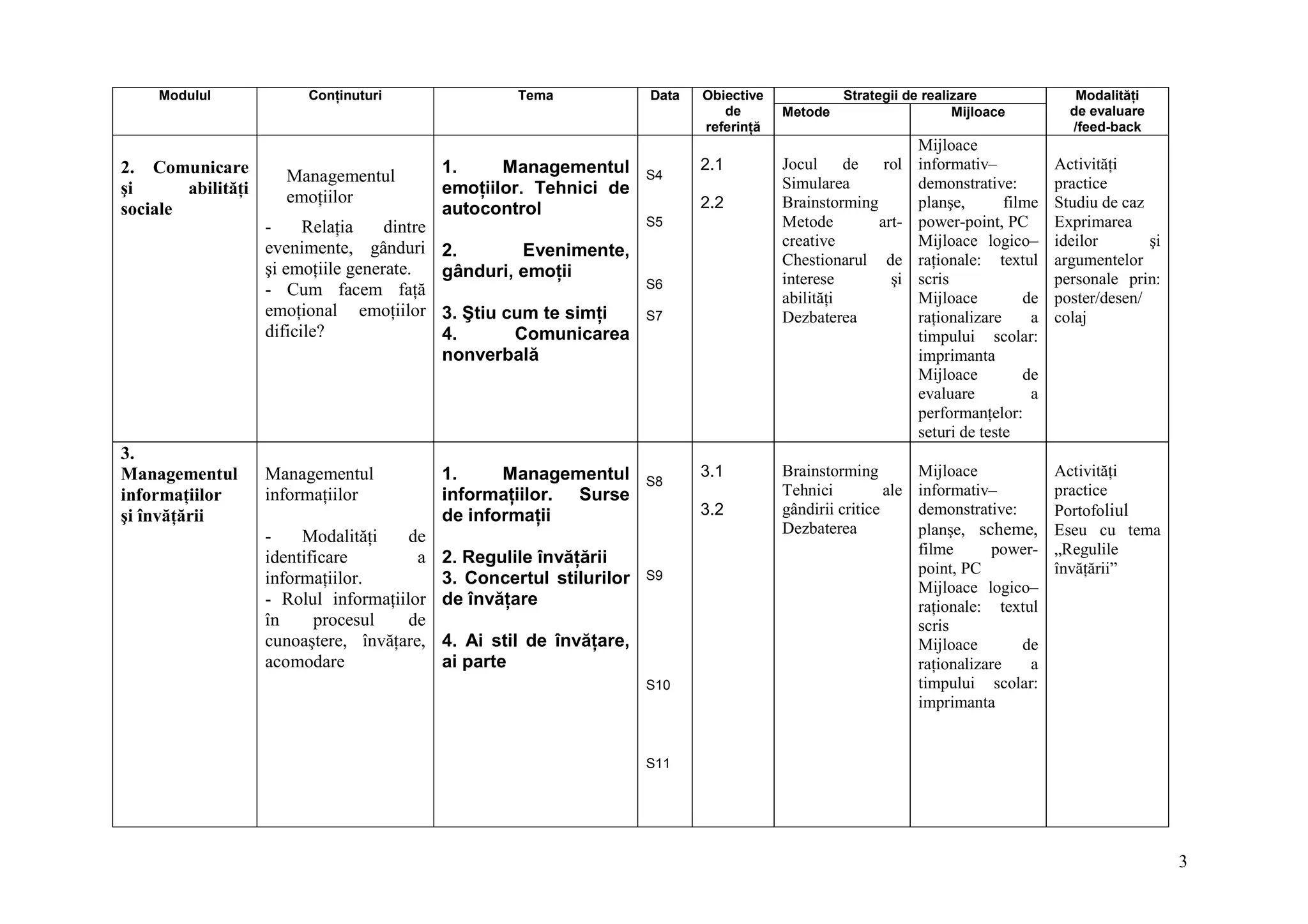 Planificare dirigentie | PDF