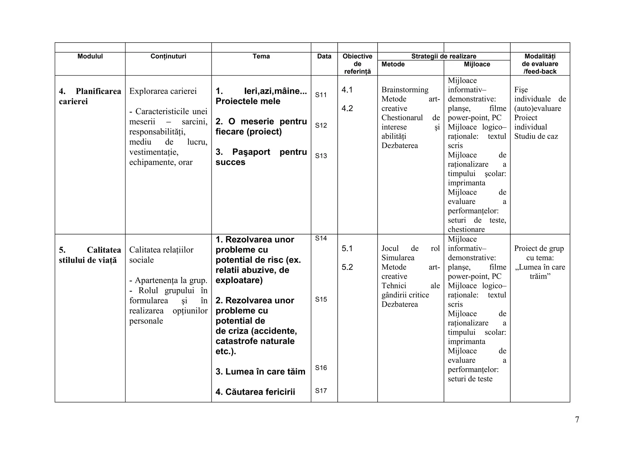 Planificare dirigentie | PDF