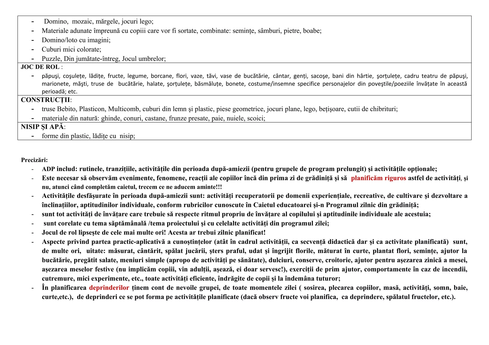 Planificare orientativa proiect toamna | DOC