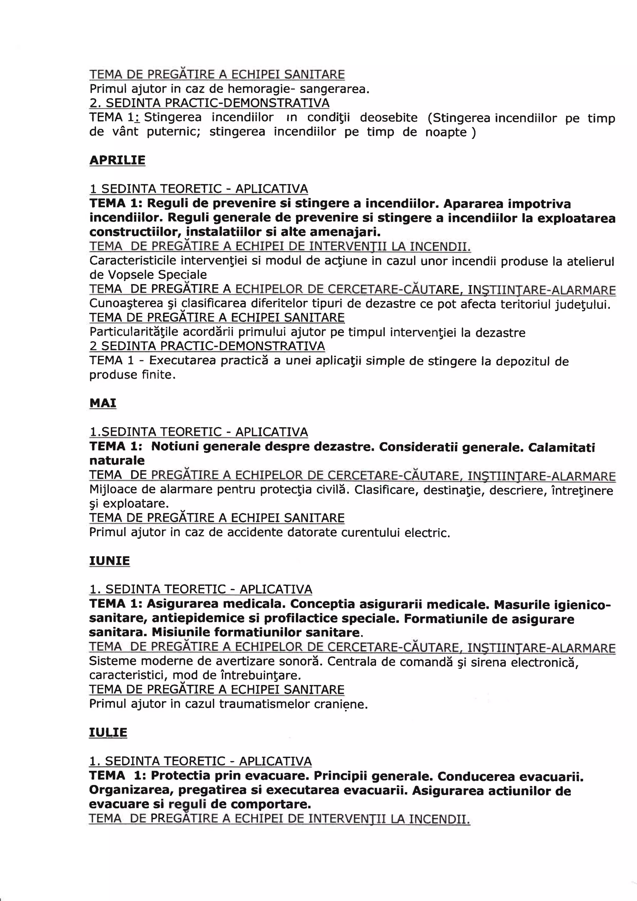 Planificare tematica SPSU | PDF