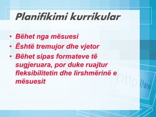 PLANIFIKIMI LËNDOR KURRIKULA E RE byirenakotobelli | PDF