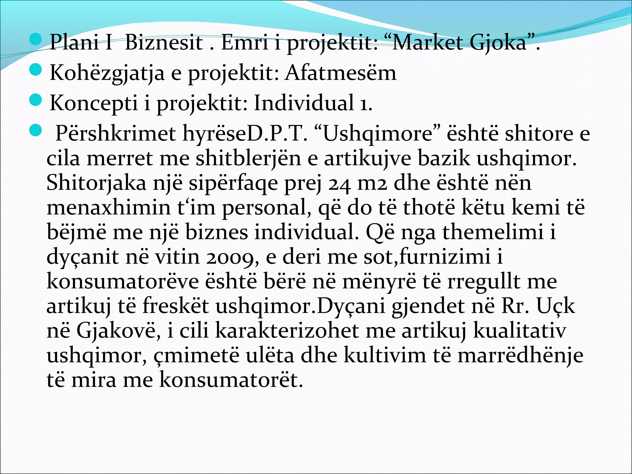 Plani i biznesit powerpoint | PPT