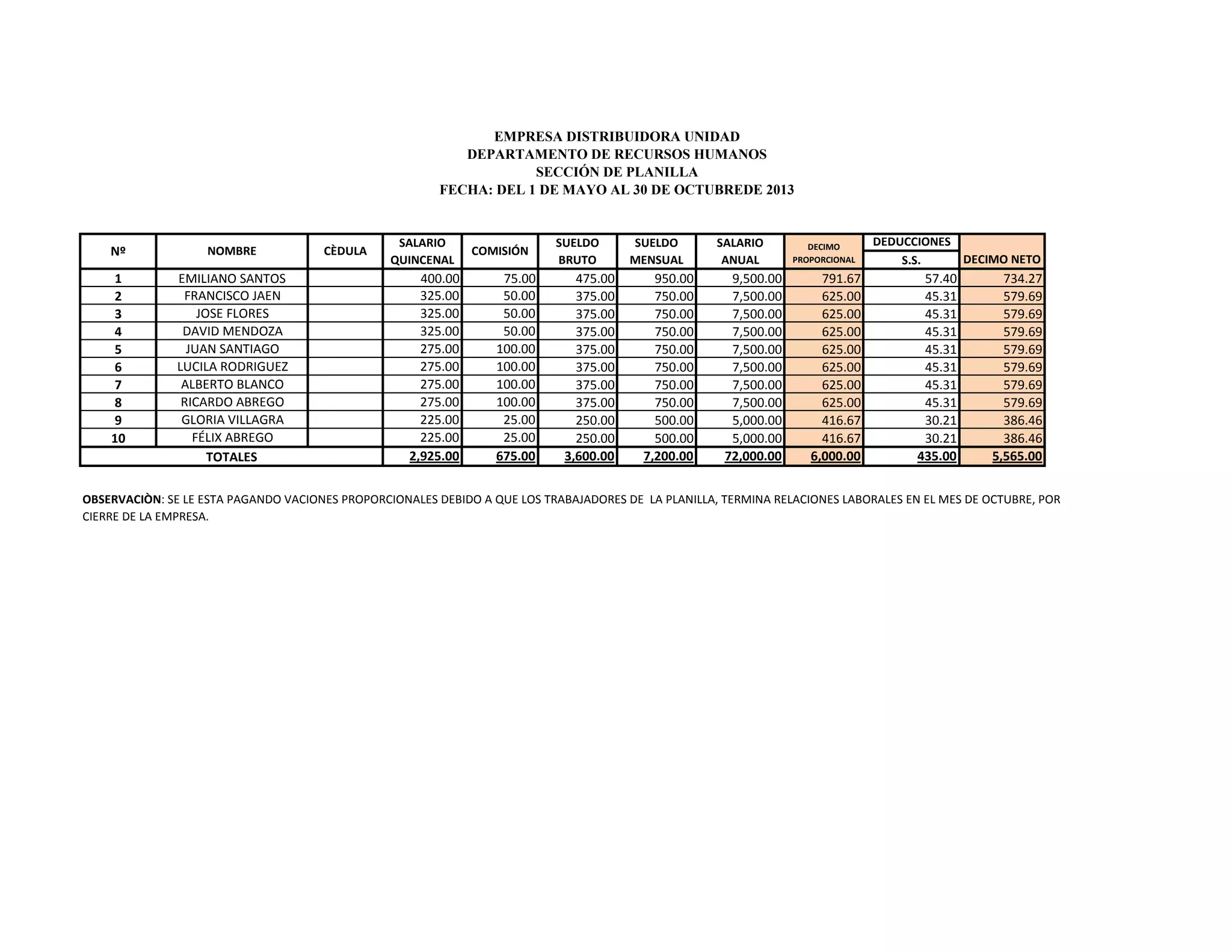 Planilla jerònimo y mayra | PDF