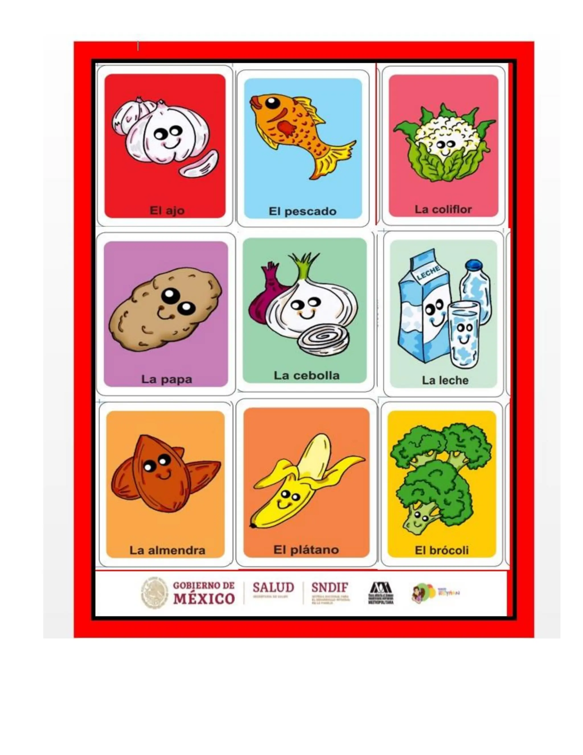 Planillas de lotería de nutrición para imprimir | PDF