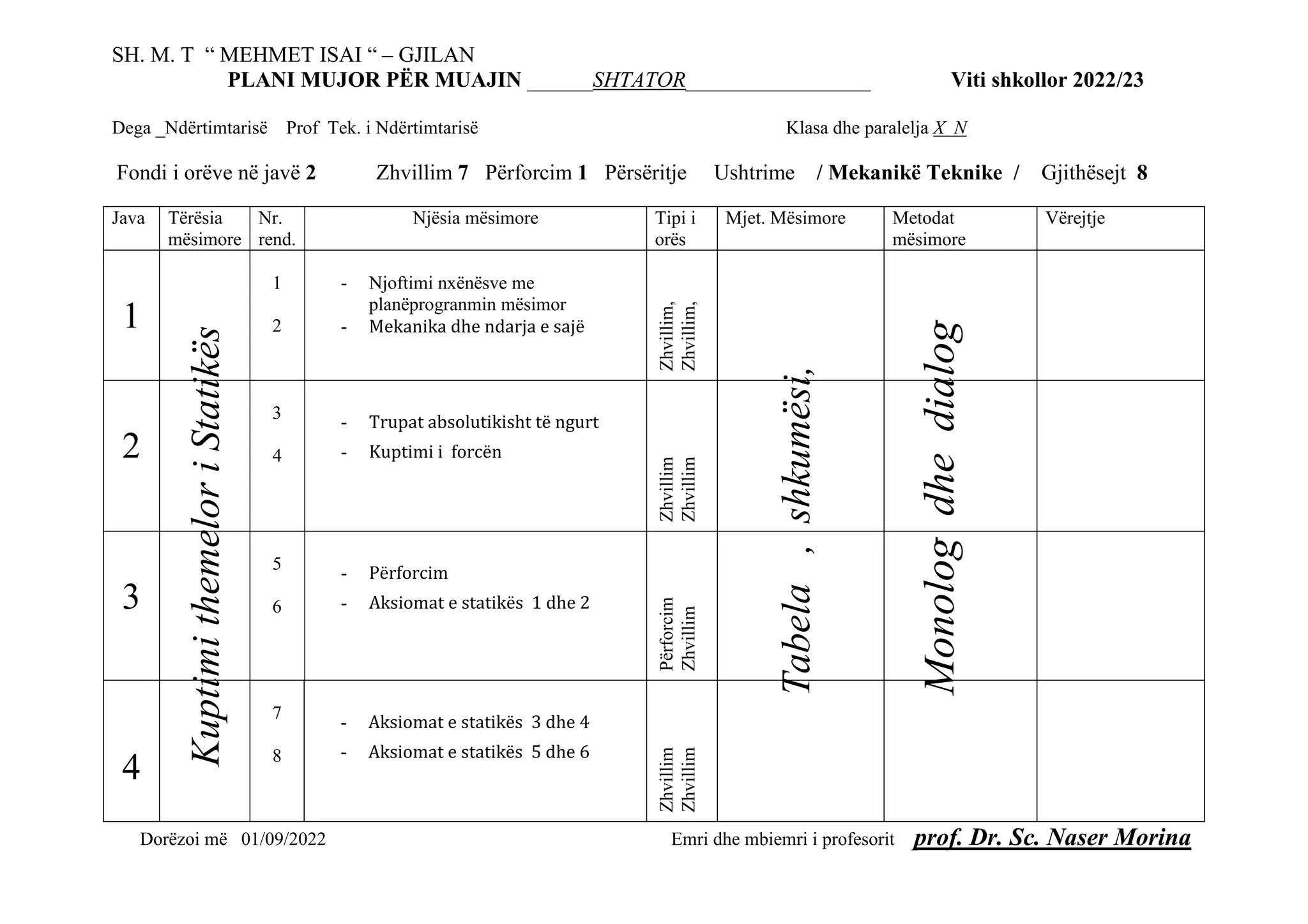 Plani Mujor - Mekanika Teknike KL X N 2022 2023.DOC