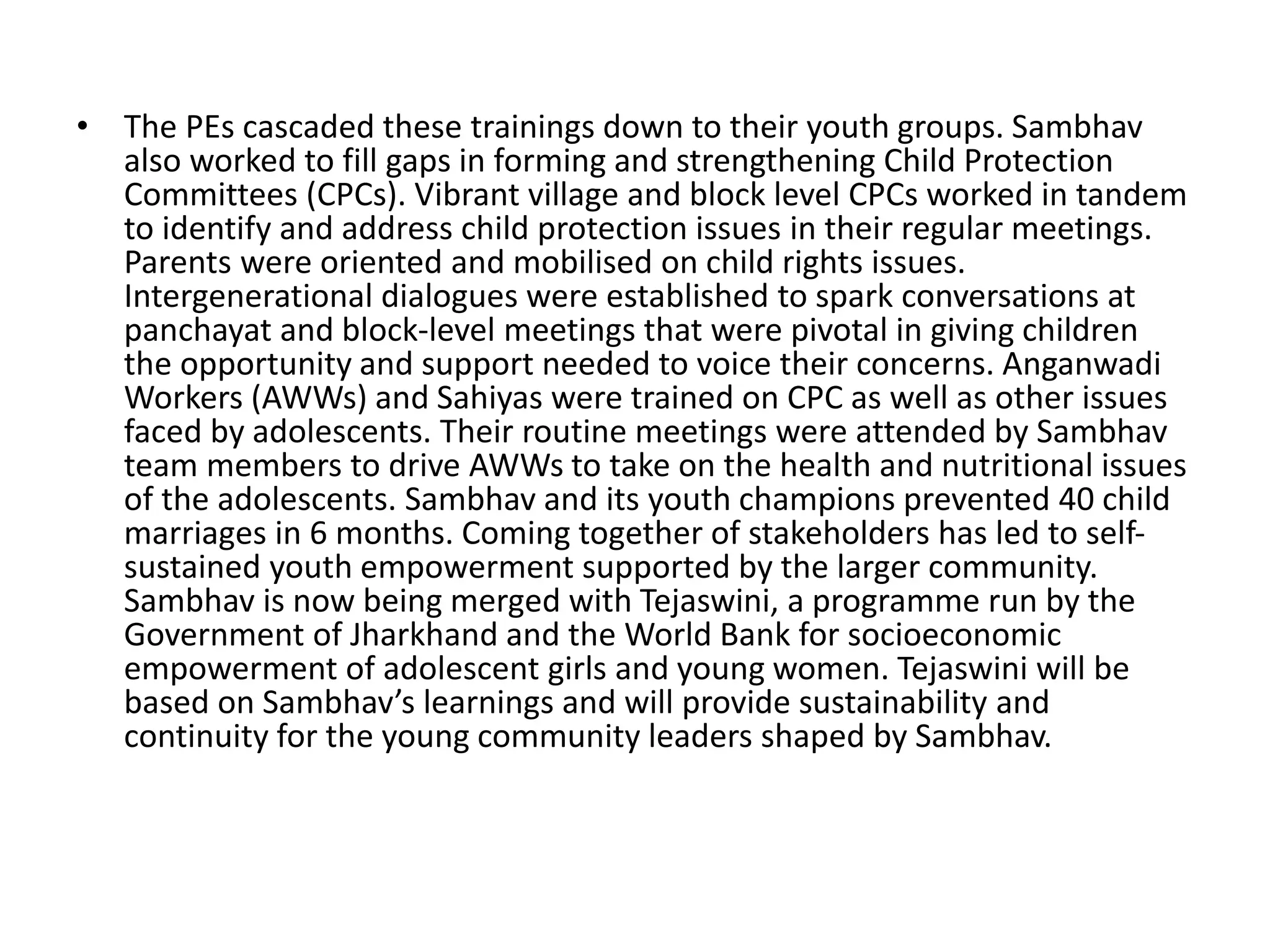 Plan India Sambhav | NGO for Child Education | PPTX