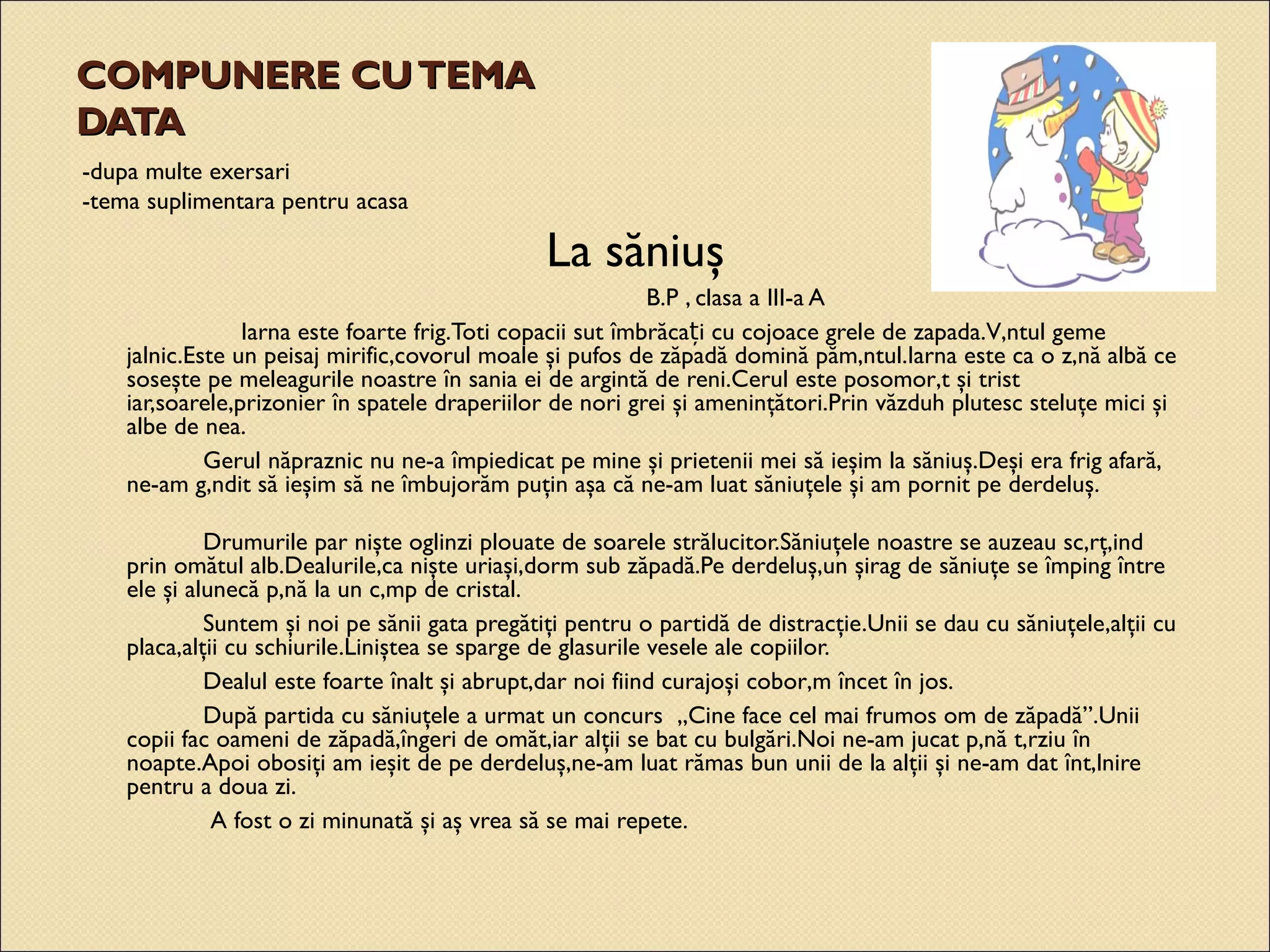 Plan individualizat clasa a III a | PPT