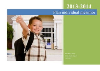 Plan individual mesimor | DOCX