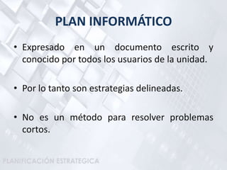 Plan Informático | PPTX