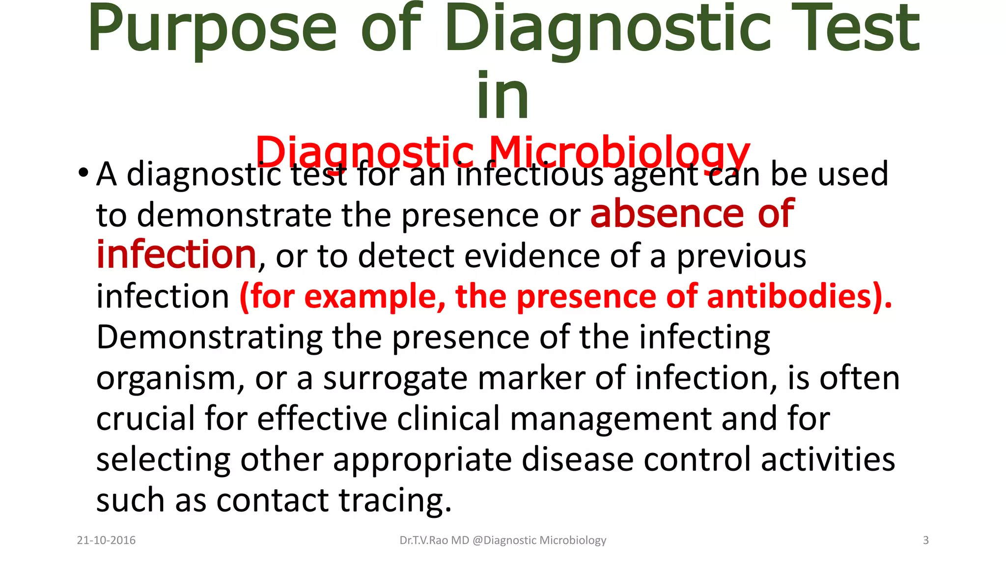DIAGNOSTIC VALUE of MEDICAL MICROBIOLOGY | PPTX