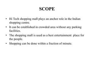 Planing,designing and analysis of HI TECH SHOPPING MALL | PPTX