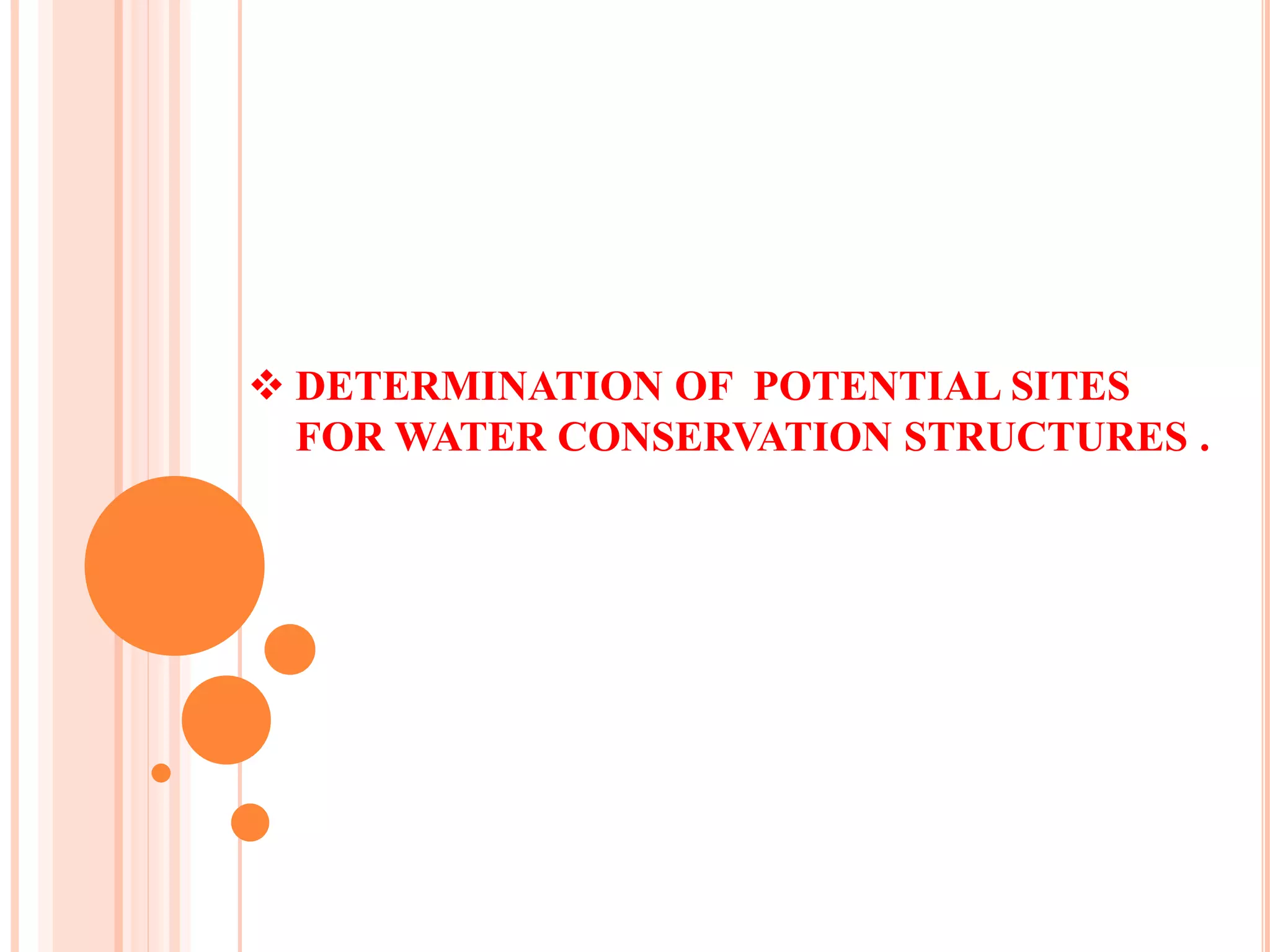 Planing for water conservation structures | PPTX