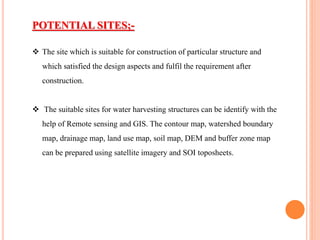 Planing for water conservation structures | PPTX