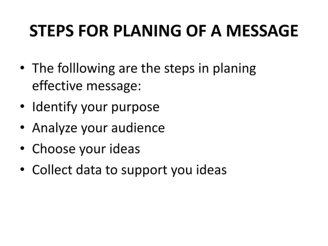 Planing of effective message | PPTX