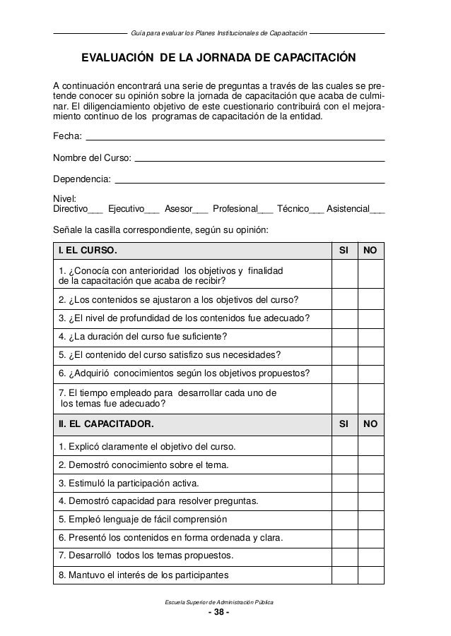 Formato De Capacitacion