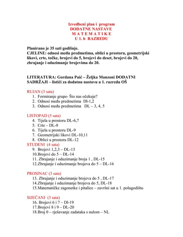 Plan i program dood a | PDF