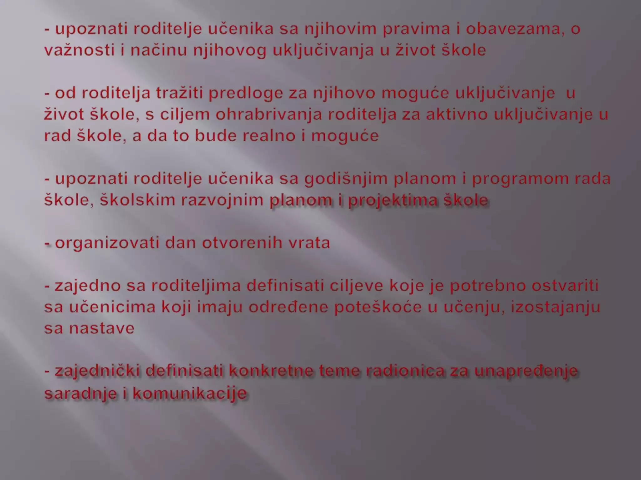 Plan i program saradnje sa roditeljima | PPTX