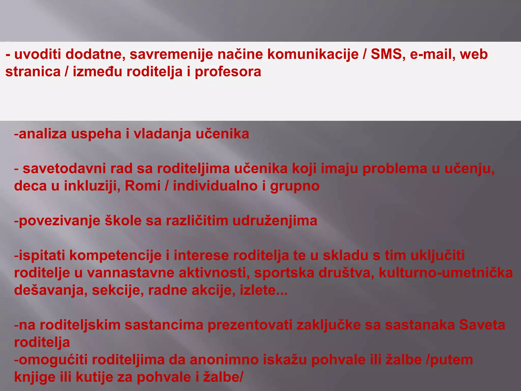Plan i program saradnje sa roditeljima | PPTX