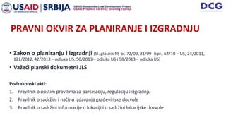 Planirana regulativa za urbanisticko planiranje i izgradnju,nov 2014 | PPT