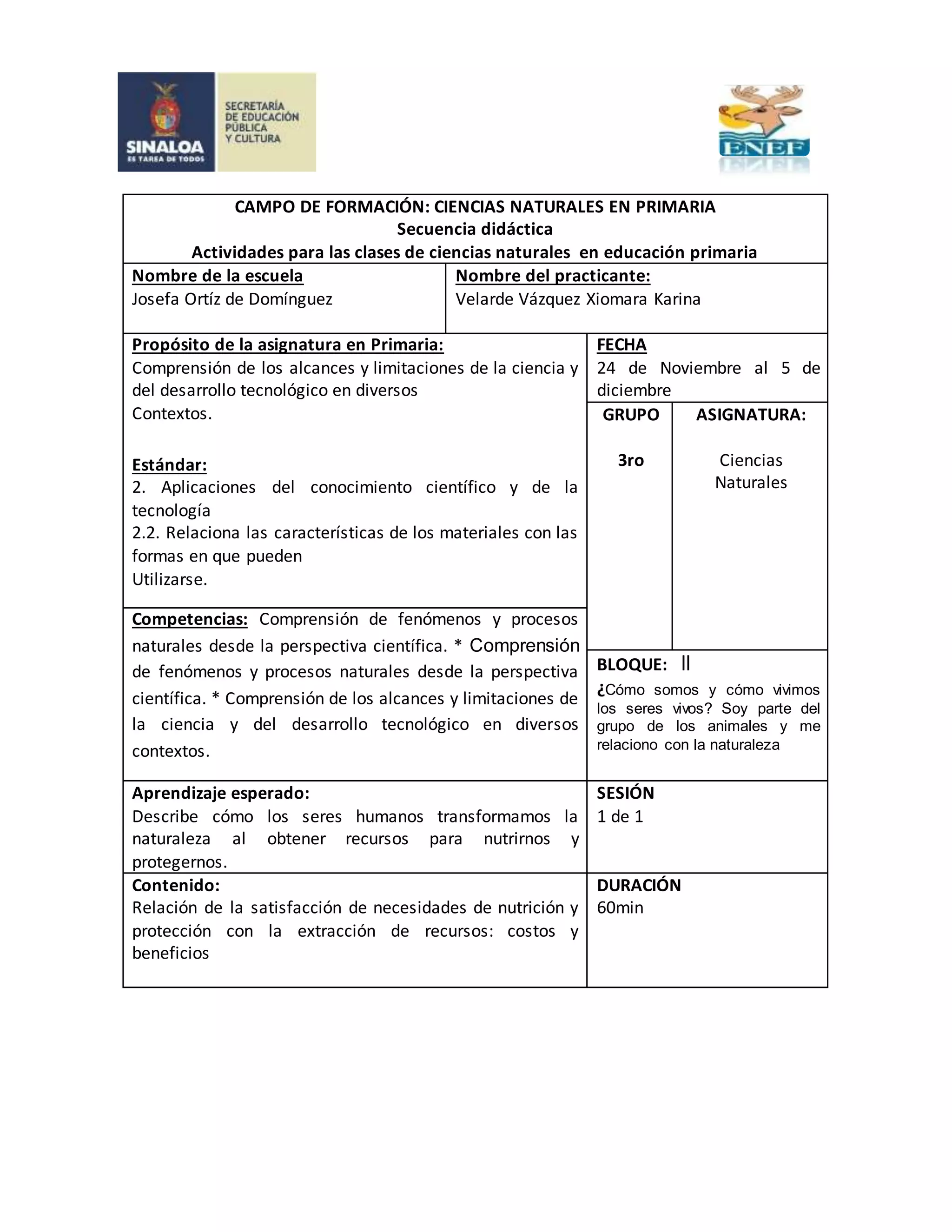 Planificaciones tercer grado | DOCX