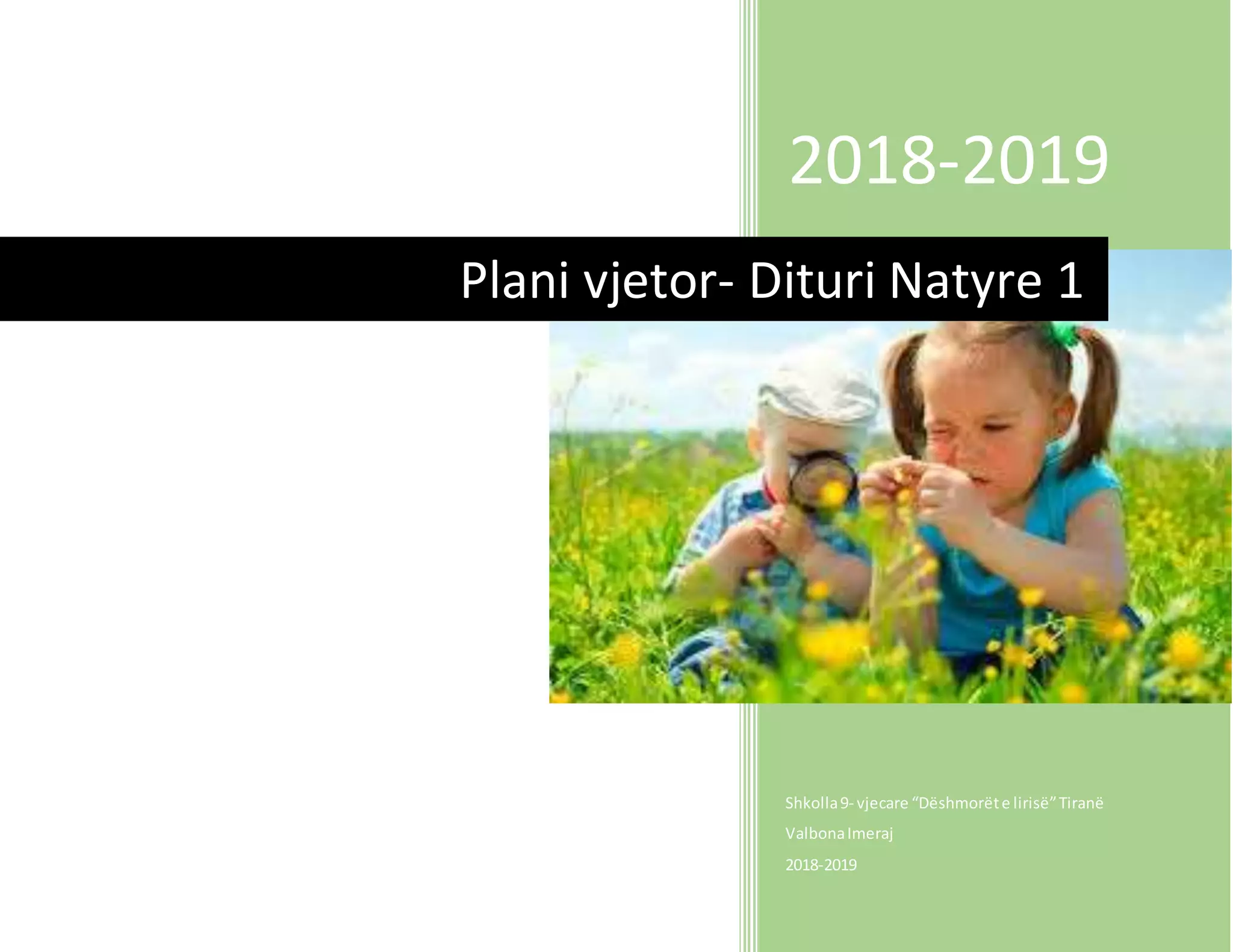Plani vjetor -Dituri natyre 1 | DOCX