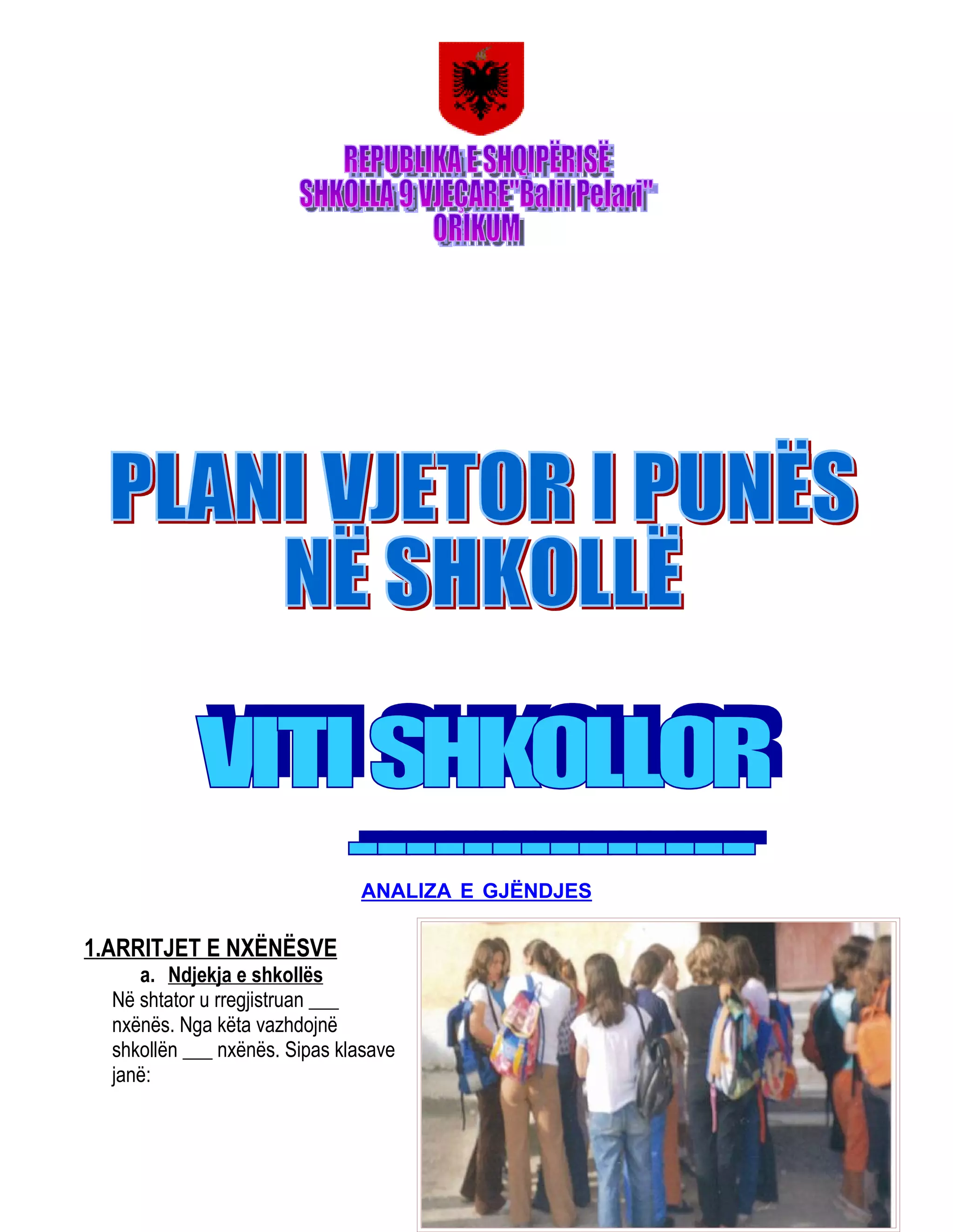 Plani vjetor i shkollës | DOC