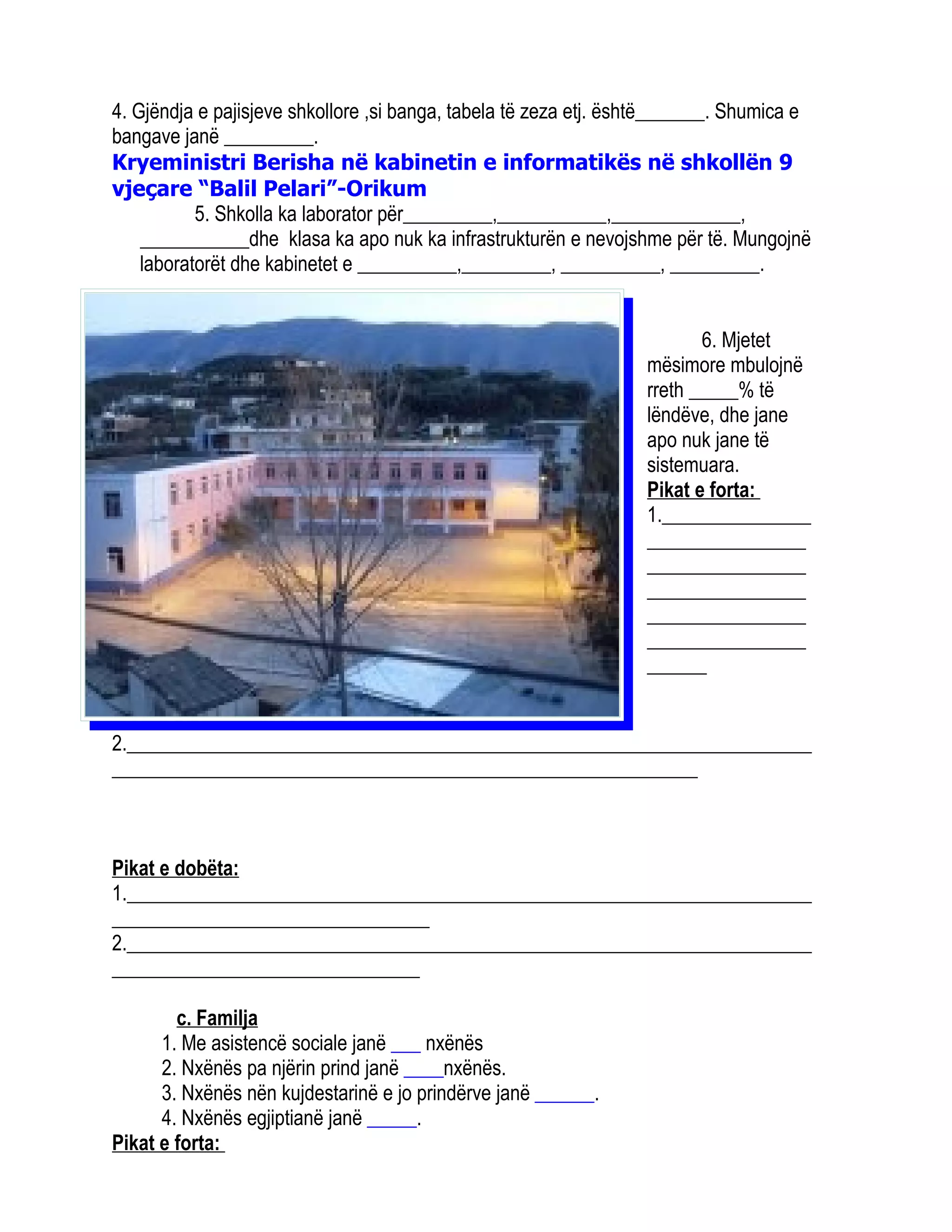 Plani vjetor i shkollës | DOC