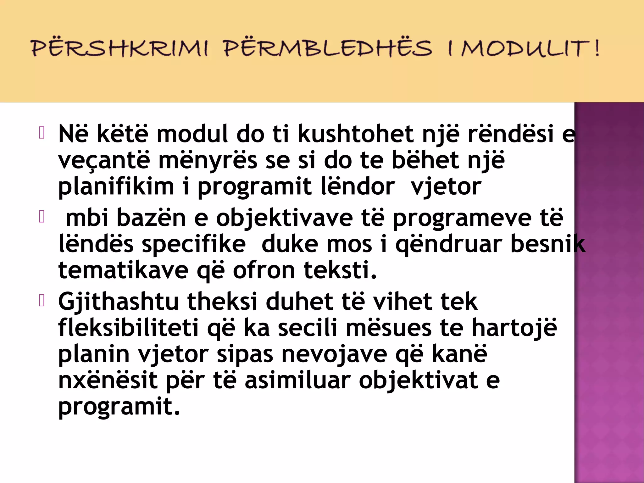 Plani vjetor lëndor byirenakotobelli | PPT