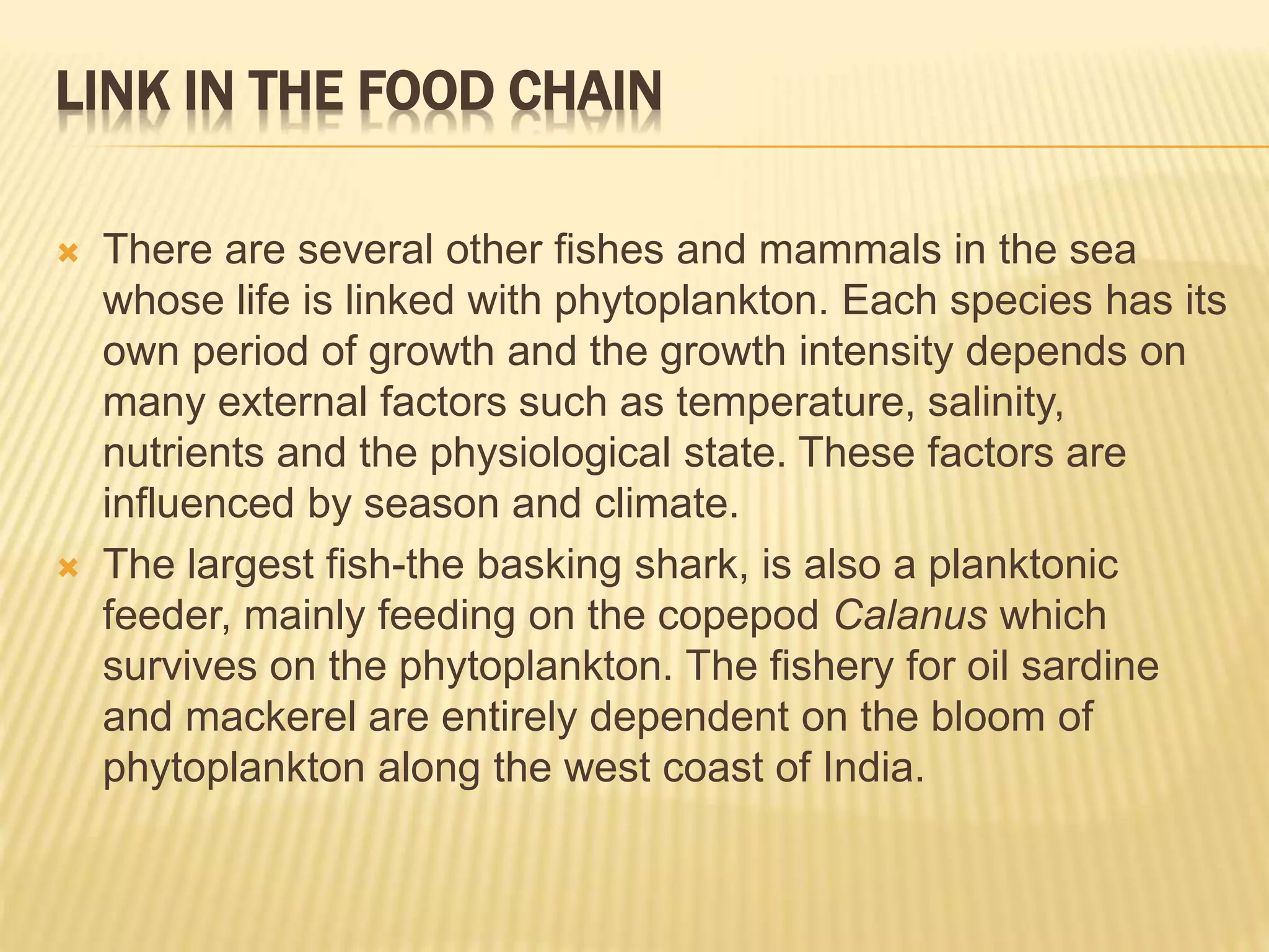 Plankton and fisheries | PPTX